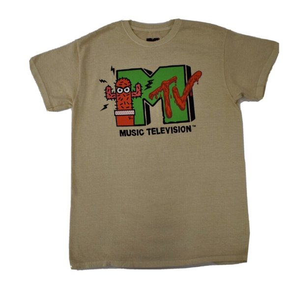 MTV | Shirts | Mtv Mens Music Television Cactus Graphic Beige Shirt New ...